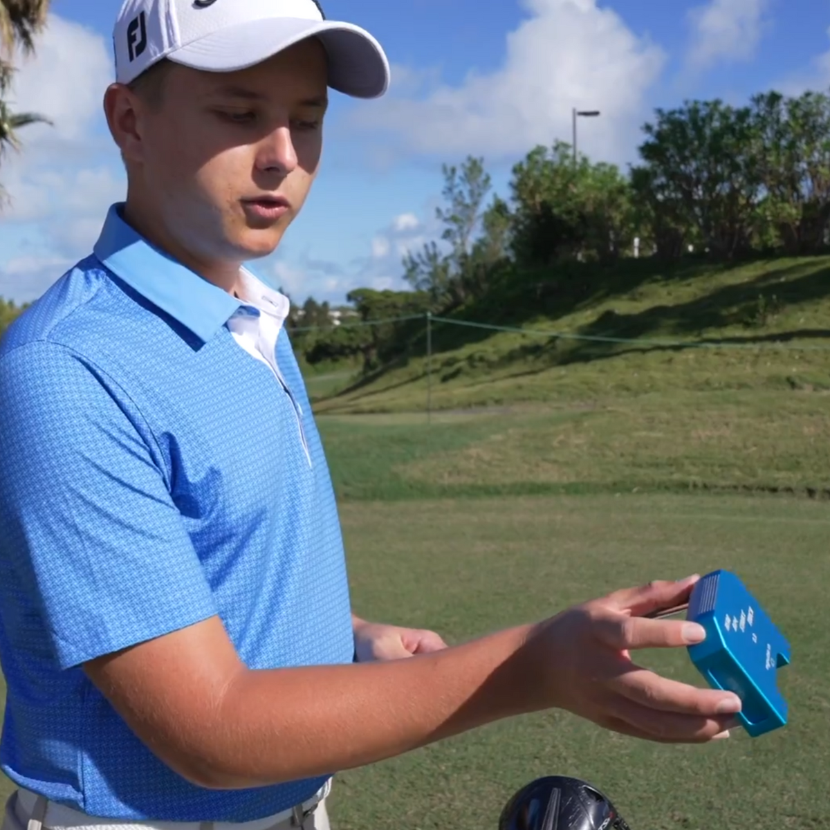 The blue putter that 15-year-old Oliver Betschart will use in his PGA ...